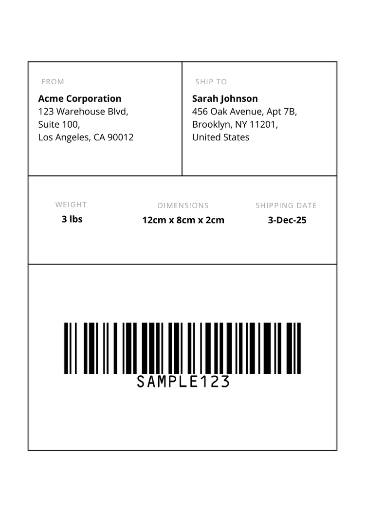 Free Online Shipping Label Maker | Create Professional Shipping Labels ...